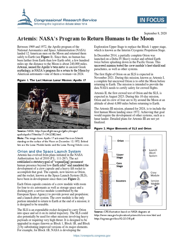 Artemis: NASA's Program To Return Humans To The Moon | PDF | Orion ...