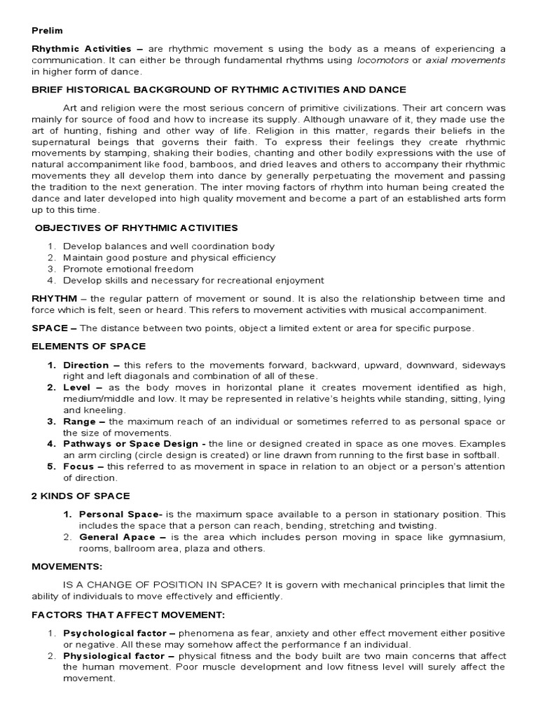 Rhythmic Activity Handouts | PDF | Ballroom Dance | Dances