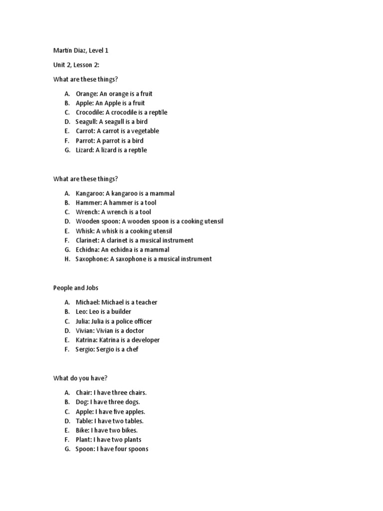 Unit 2, Lesson 2 (Homework) | PDF