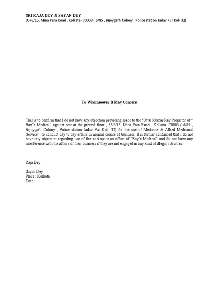 To Whomsoever It May Concern | PDF