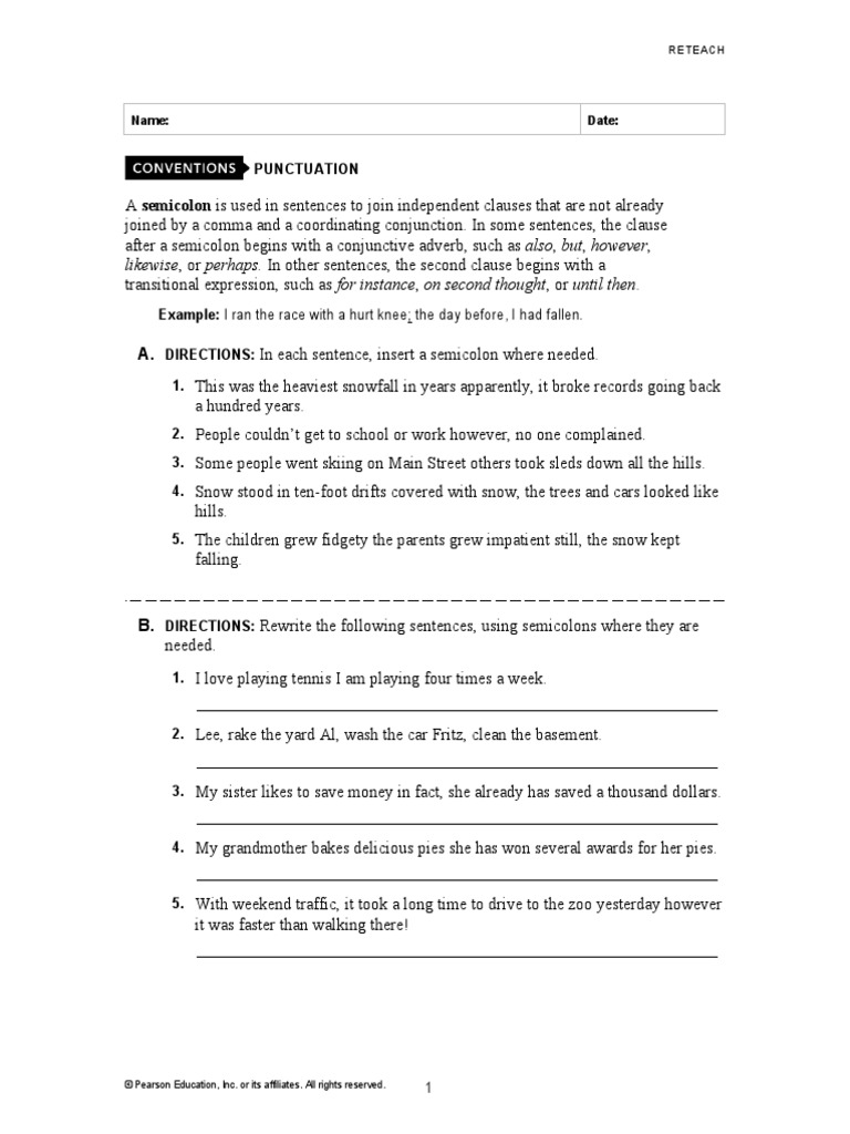 Likewise, or Perhaps. in Other Sentences, The Second Clause Begins With ...