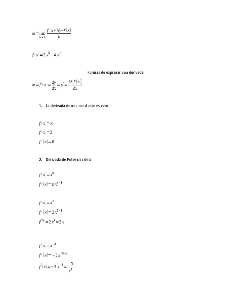 Explicación Propiedades Derivada 01 | PDF