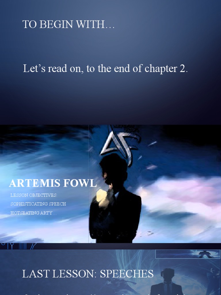 Artemis Fowl Speech Lesson Plan | PDF | Career & Growth