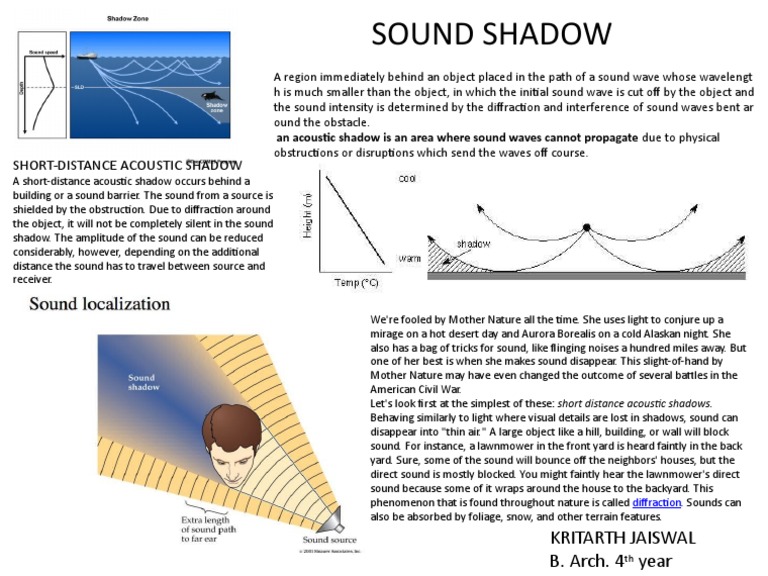 Sound Shadow: Short-Distance Acoustic Shadow | PDF | Sound | Diffraction