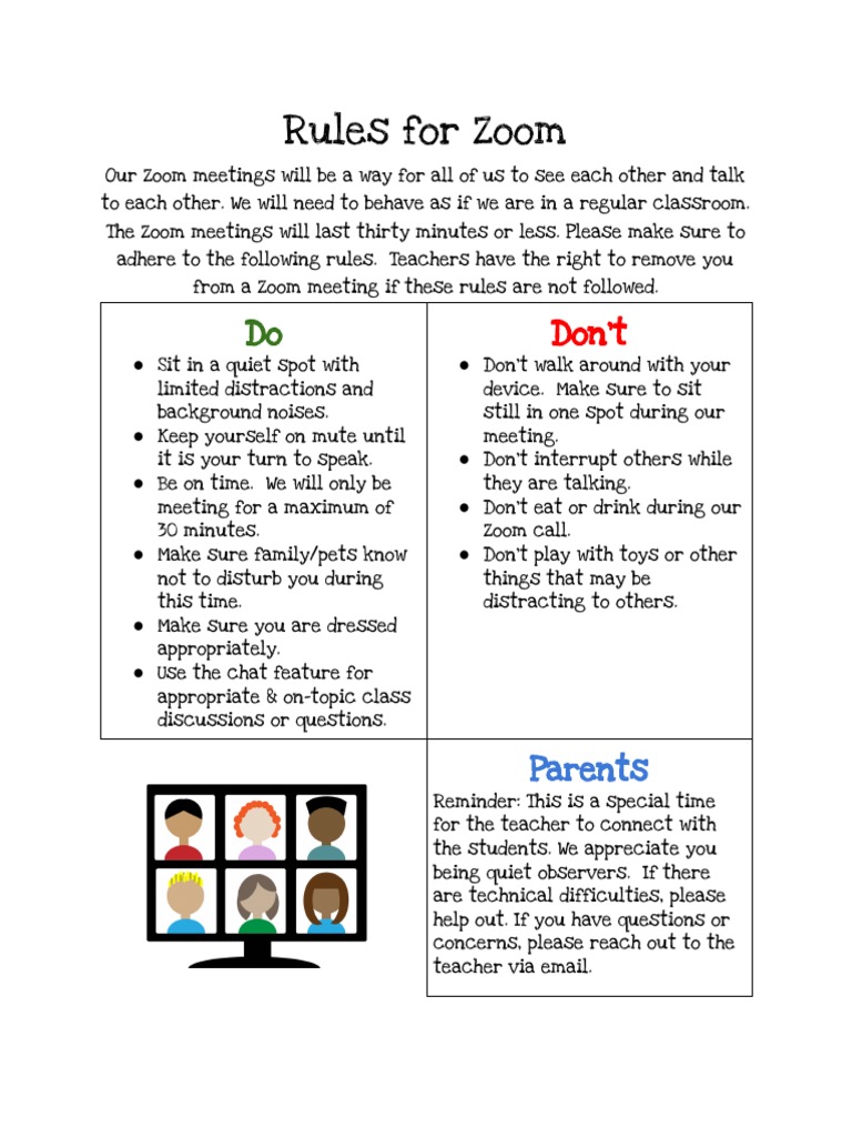 Essential Zoom Meeting Rules | PDF | Language Arts & Discipline | Self ...