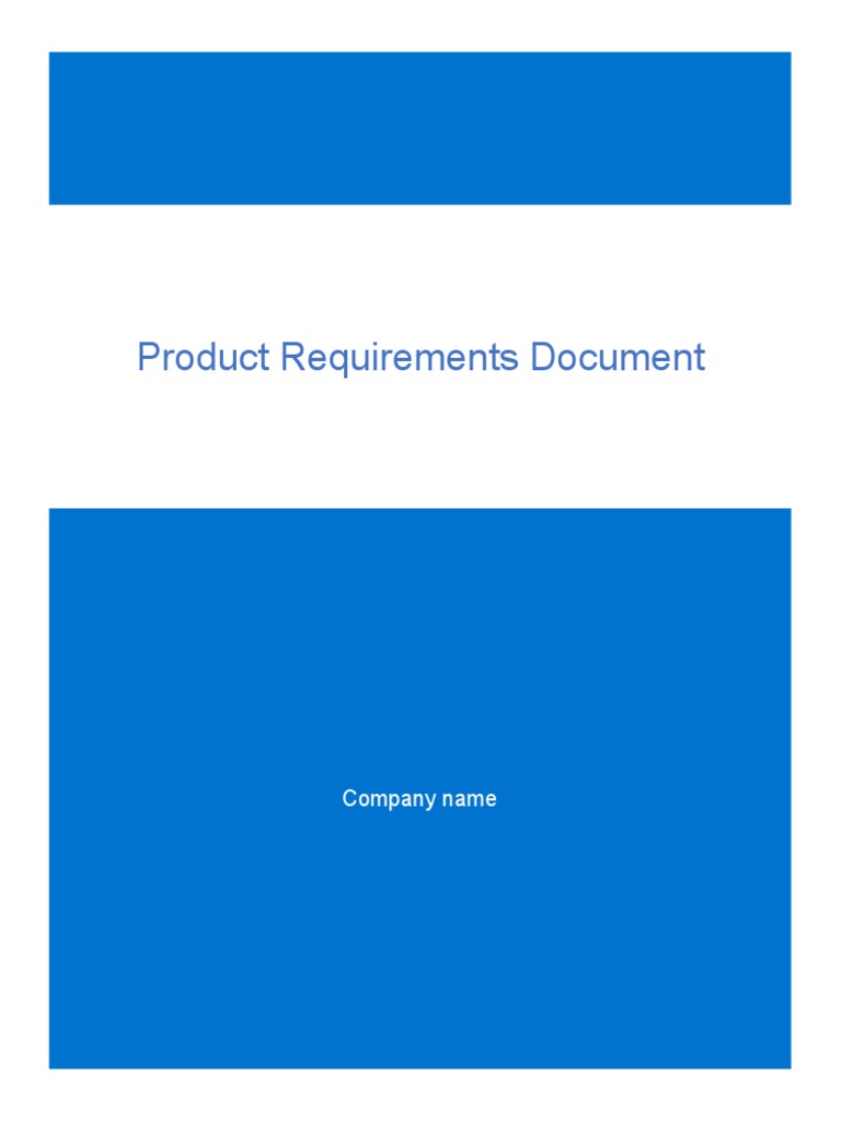 Prd-Template 3 27 20 | PDF