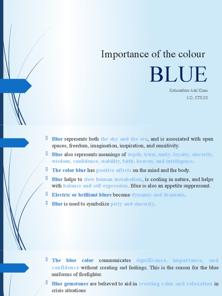 Importance of The Colour Blue | PDF