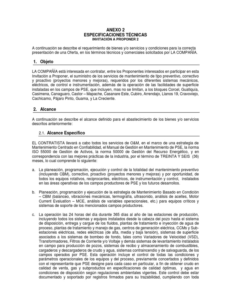 Anexo 2 - Especificaciones T+ Cnicas | PDF | Inyección de combustible ... Anexo 2 - Especificaciones T+ Cnicas | PDF | Inyección de combustible ...