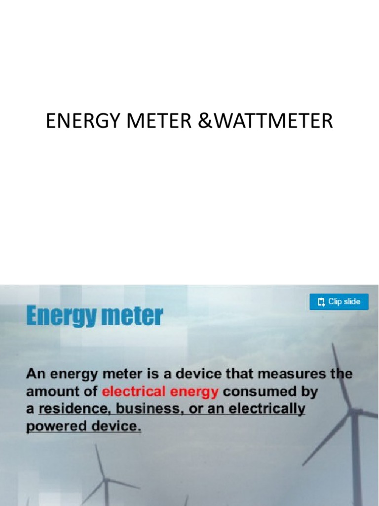 Understanding Wattmeters and Energy Meters | PDF | Inductor | Physics