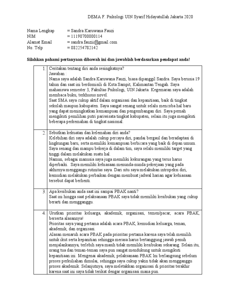 Essai PBAK 2020 | PDF