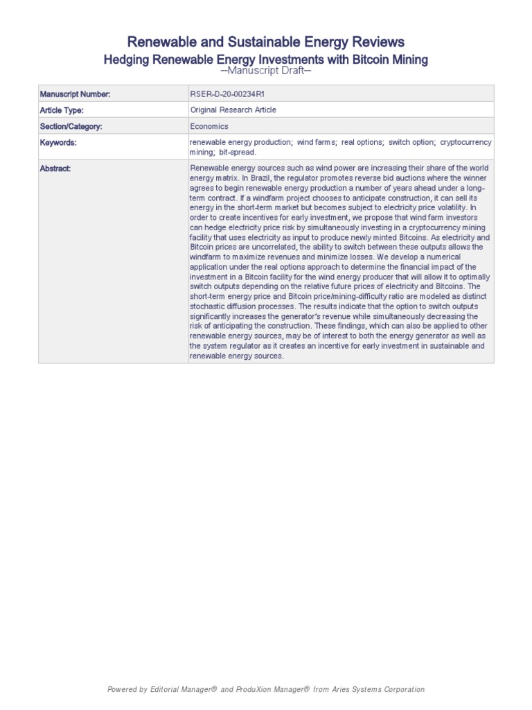 RSER D 20 00234 - R1 - Reviewer PDF | PDF | Wind Power | Option (Finance)