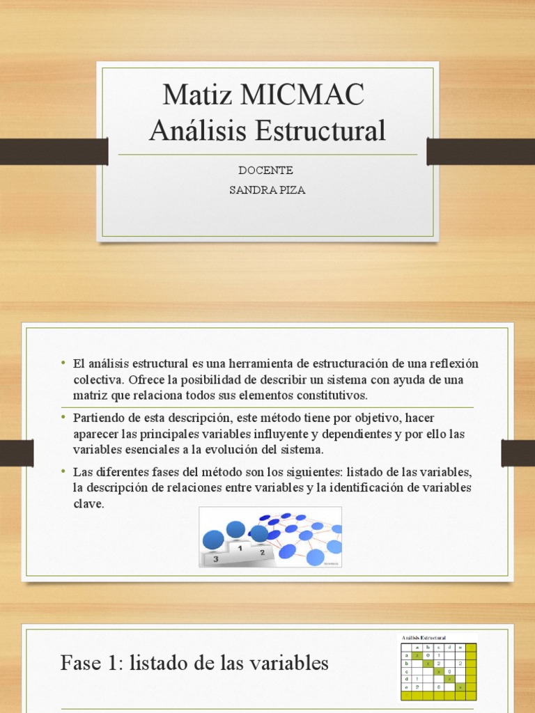 Análisis Estructural MICMAC | PDF | Servicios de ecosistema | Matriz ...