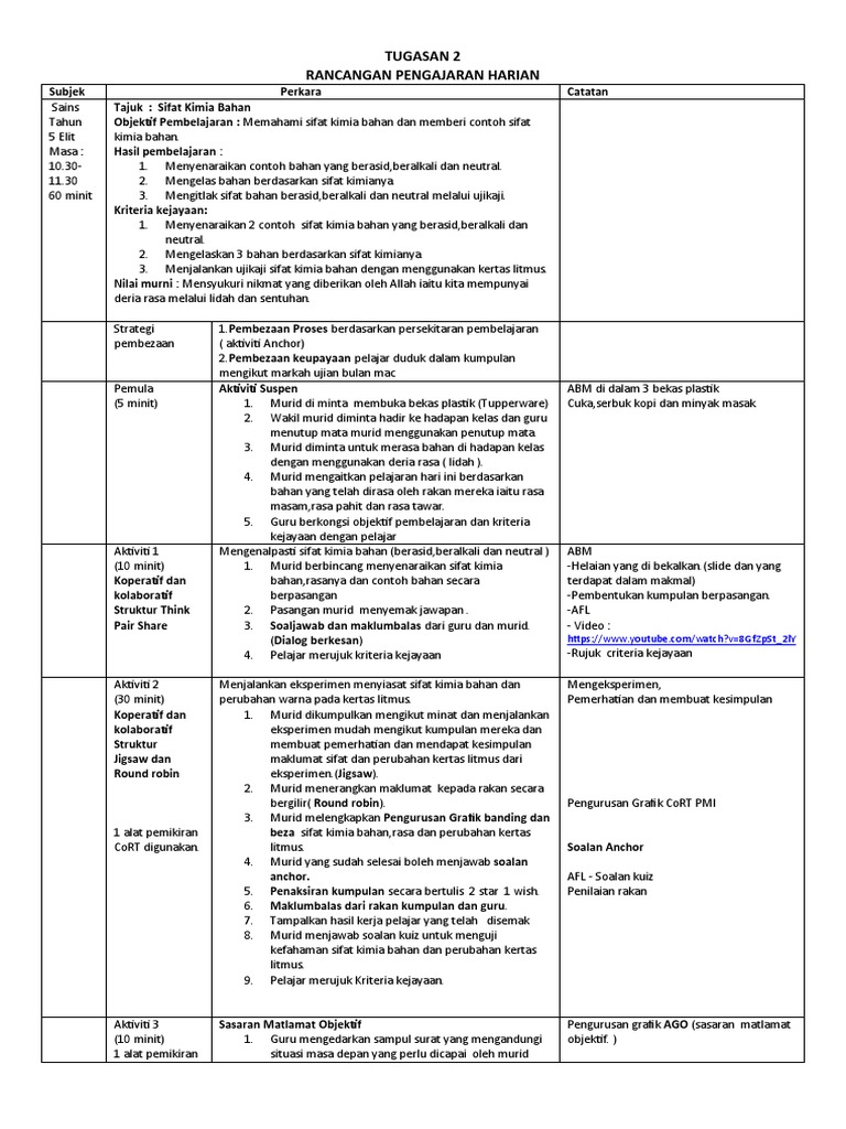 RPH Sains Pak-21 | PDF