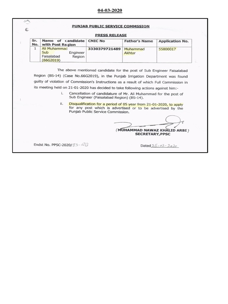 List of Disqualified Candidates PDF | PDF | Politics Of Pakistan | Pakistan