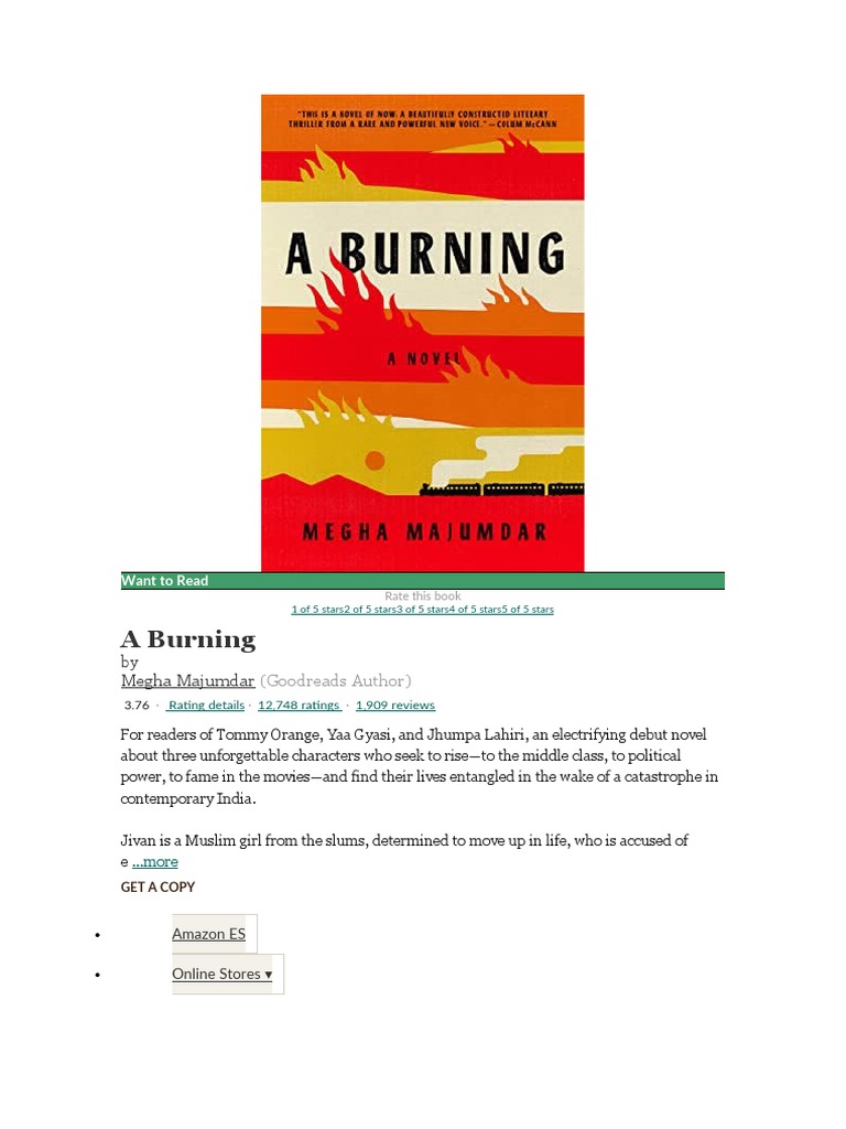 A Burning by Megha Majumdar | PDF