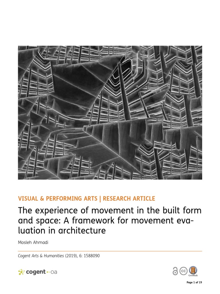 The Experience of Movement in The Built Form and Space: A Framework For ...