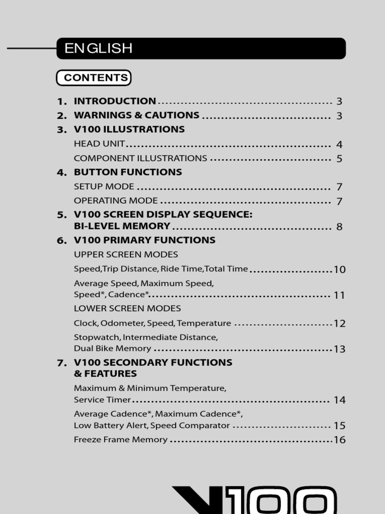 Vetta V100 Manual | PDF | Fahrenheit | Manufactured Goods