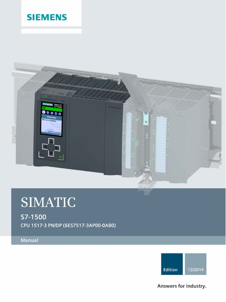 s71500 Cpu 1517 3 PNDP Manual en-US en-US PDF | PDF | Central Processing Unit | Input/Output