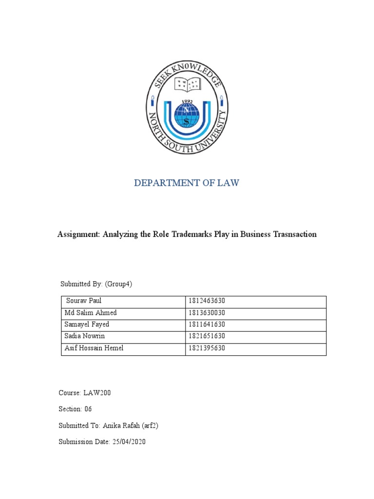 Final Group Project Law200 (Trademark) | PDF | Trademark | Logos