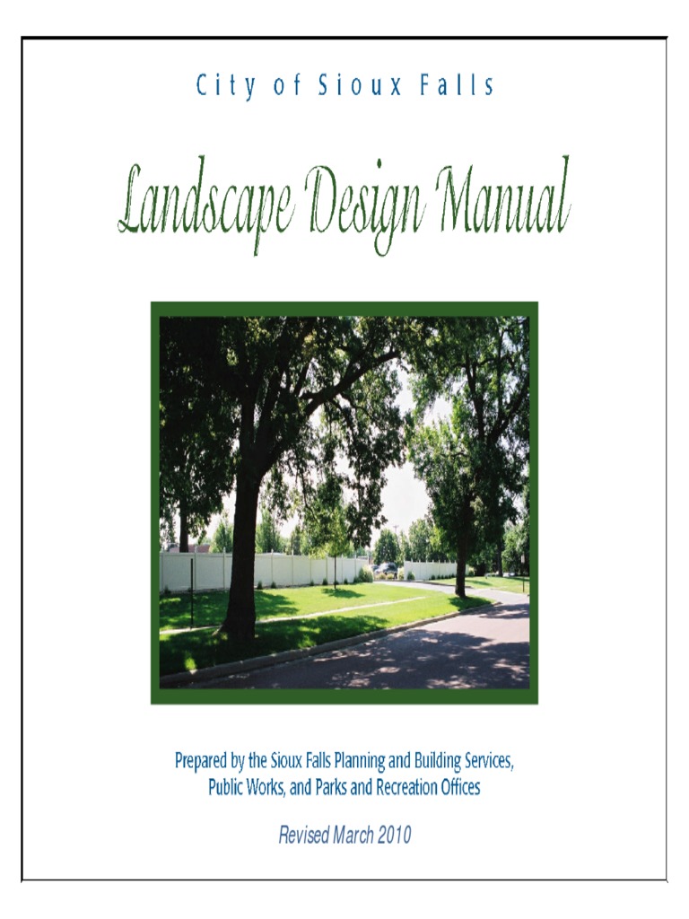 Landscape Design Manual Rev031110 | PDF | Parking Lot | Trees