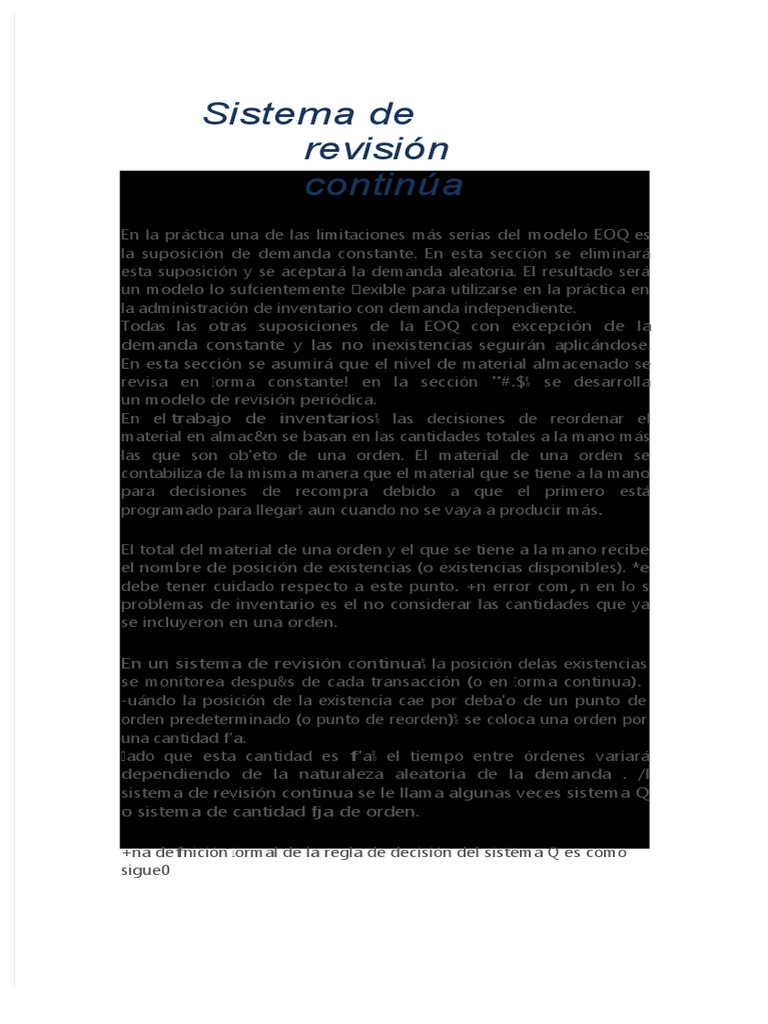 (PDF) Sistema de Revisión Continúa y Periódica | PDF | Inventario ...