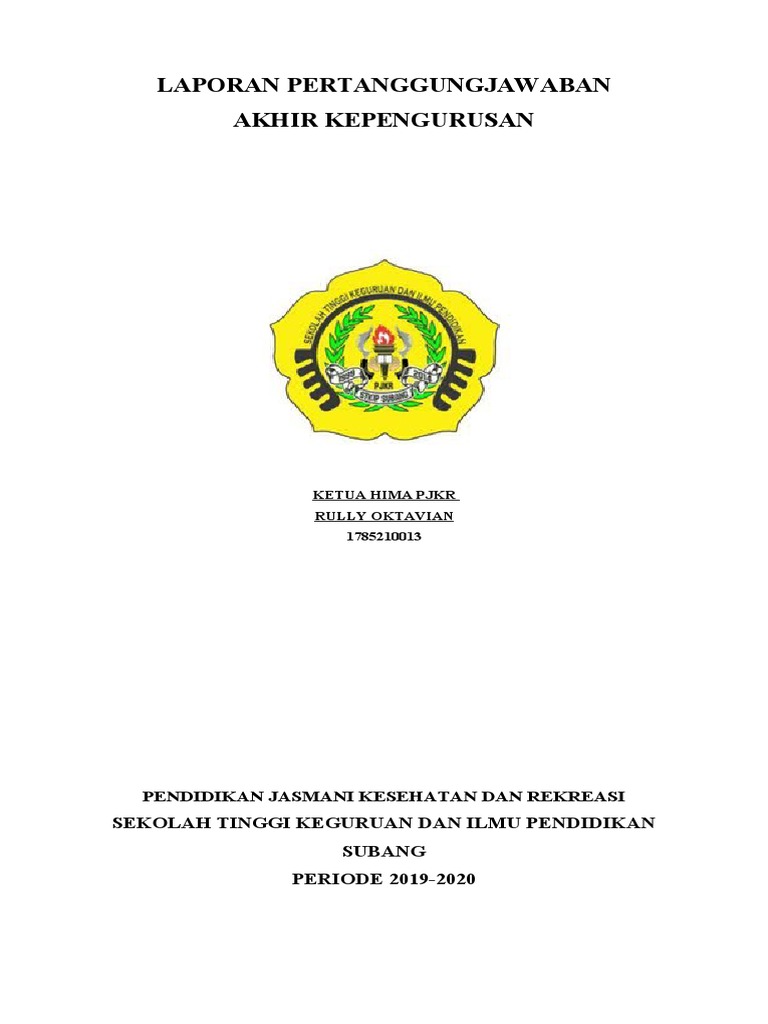 LPJ Akhir Kepengurusan Hima PJKR 2019-2020 | PDF | Karier & Perkembangan