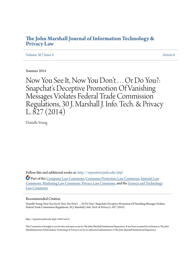 Snapchat 5 PDF | PDF | Snapchat | Federal Trade Commission