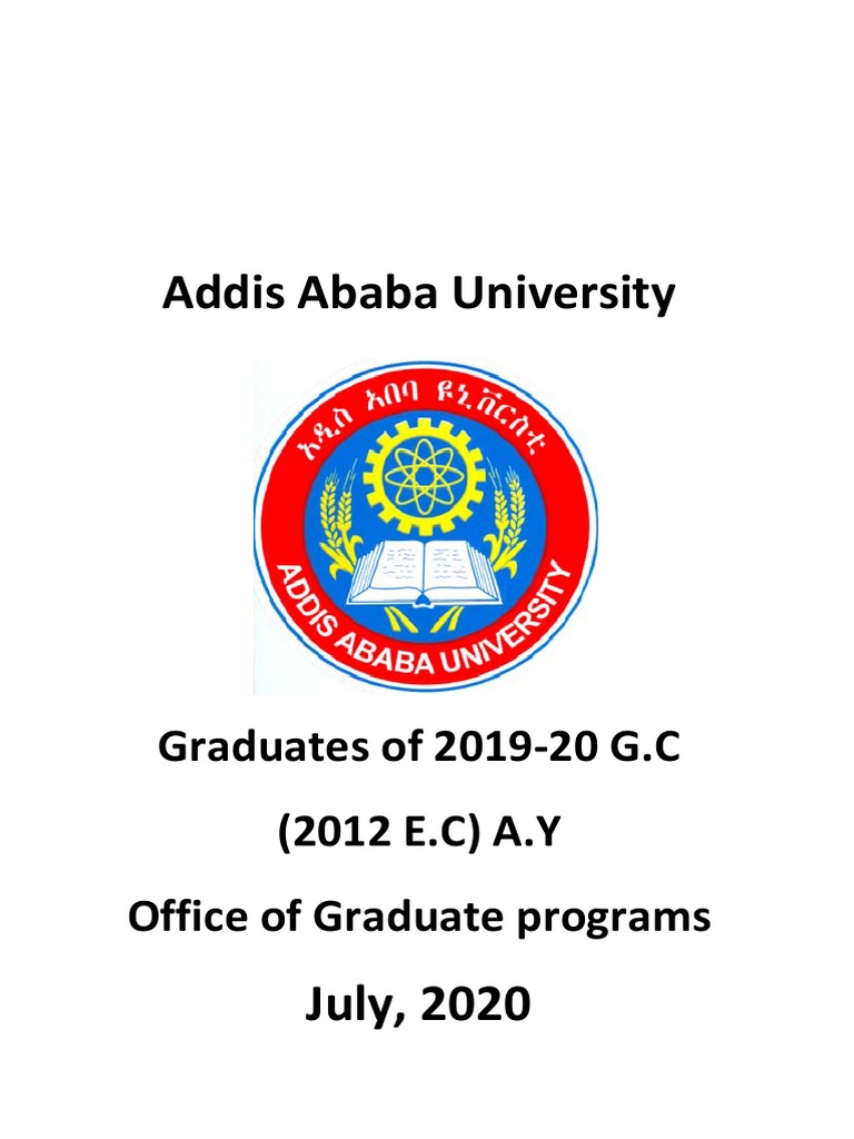 AAU Prospective Graduates of 2020 PDF | PDF | Ethiopia | Banks
