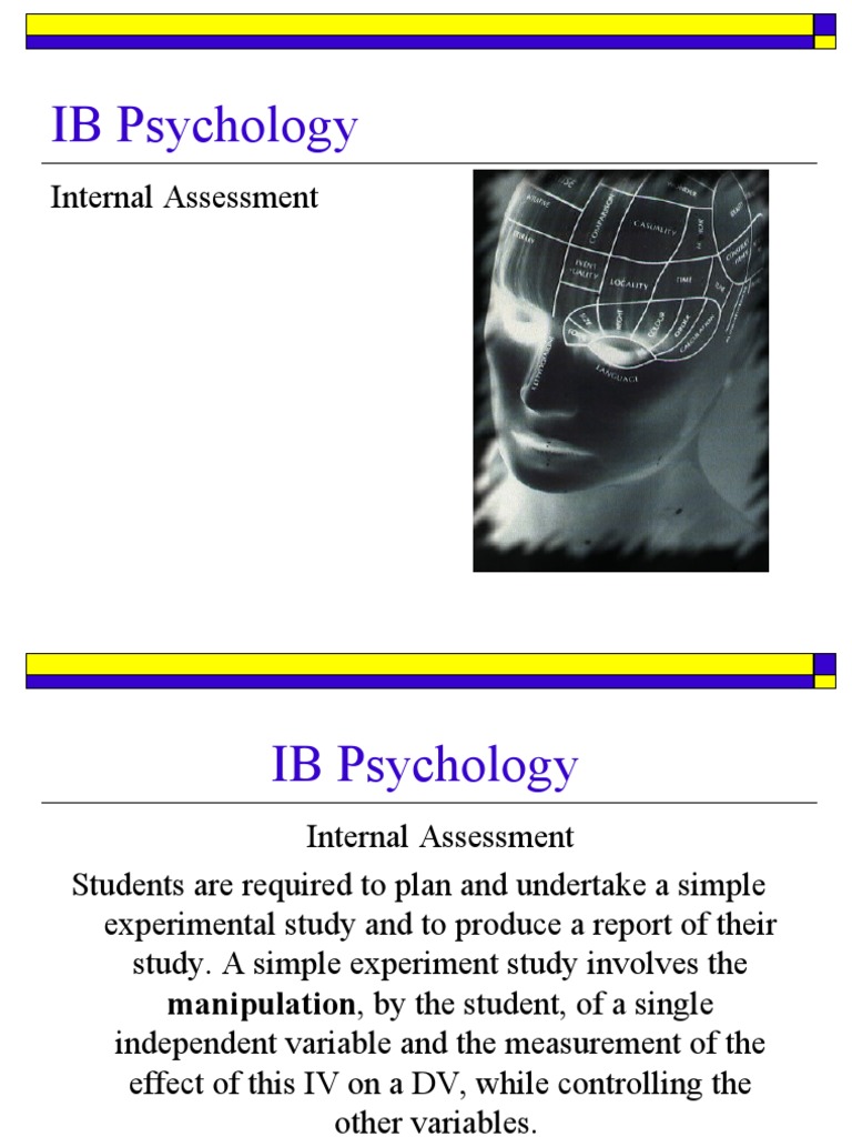 IB Psychology: Internal Assessment | PDF | Research Design | Experiment