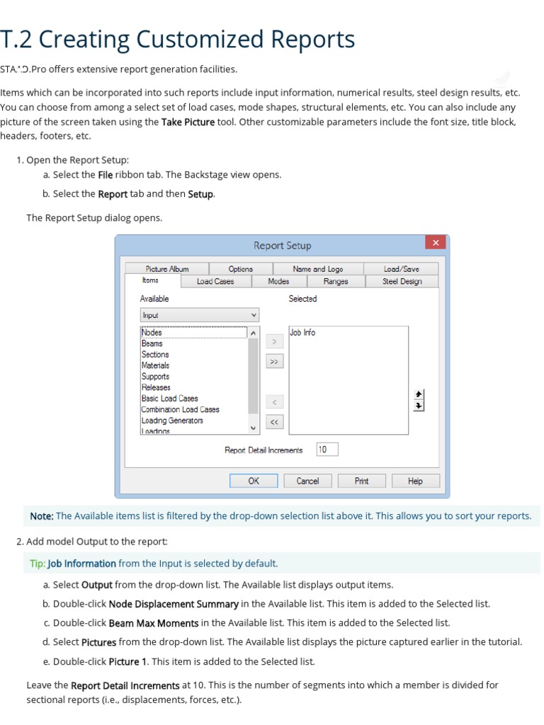 T.2 Creating Customized Reports | PDF | Software | Computing
