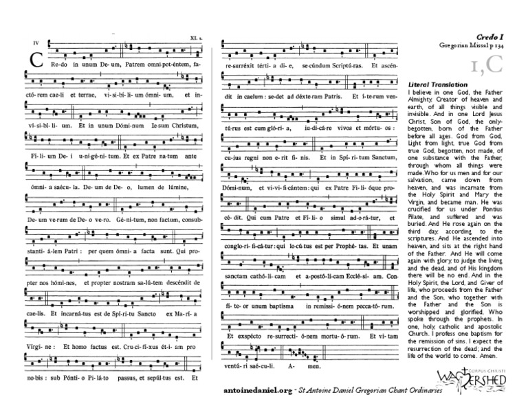 Credo I: Literal Translation | PDF | God The Father | Jesus