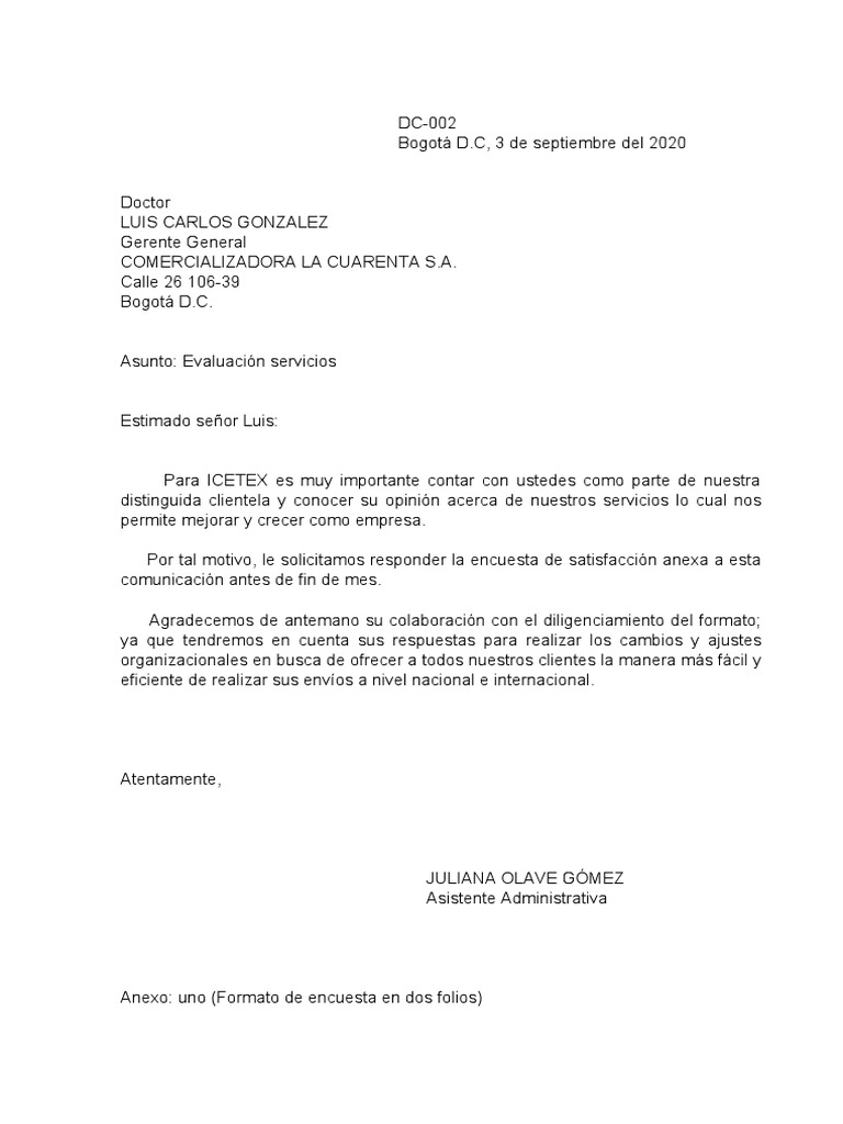 Carta Estilo Semibloque | PDF