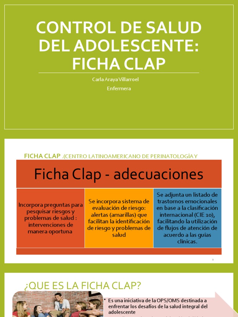 Ficha Clap | PDF | Adolescencia | Medicina CLINICA