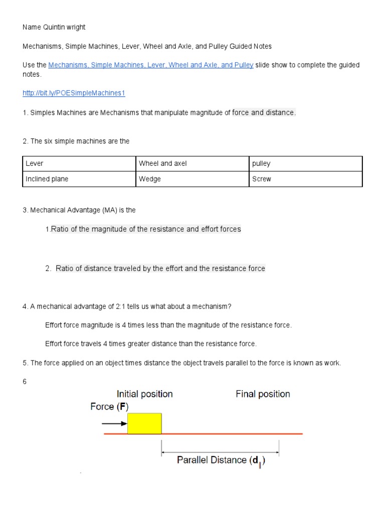 Simple Machines: Wheel, Axle, and Pulley | PDF | Lever | Machines
