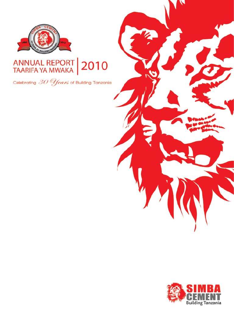Tanga Cement Annual Report 2010 PDF | PDF | Corporate Social ...