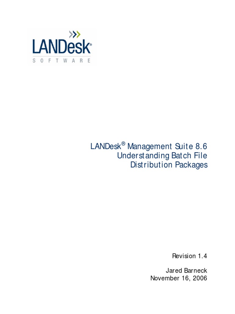 Understanding Batch File Distribution Packages v1.4 PDF | PDF | Windows ...