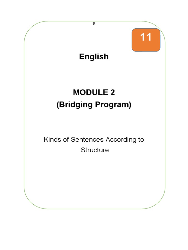 English 11 Module 2 | PDF | Sentence (Linguistics) | Subject (Grammar)