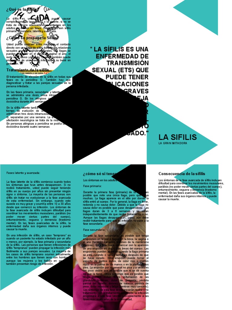 Folleto de La Sifilis | PDF | Infección transmitida sexualmente | Enfermedades y trastornos