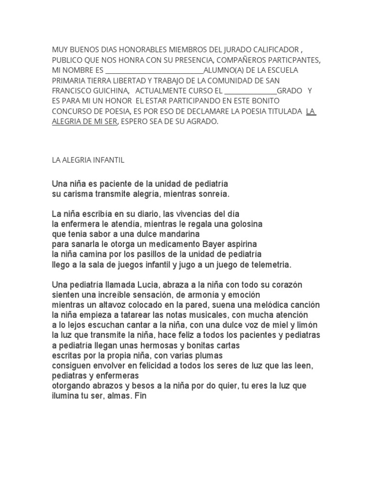 Poesia Tercer Grado | PDF