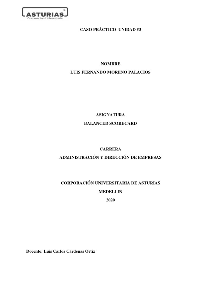 CASO PRÁCTICO UNIDAD Balanced PDF | PDF | Promoción y comunicaciones de marketing | Manipulación ...