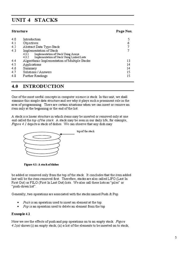 Implementing and Applying Stacks | PDF | Array Data Structure | Data ...