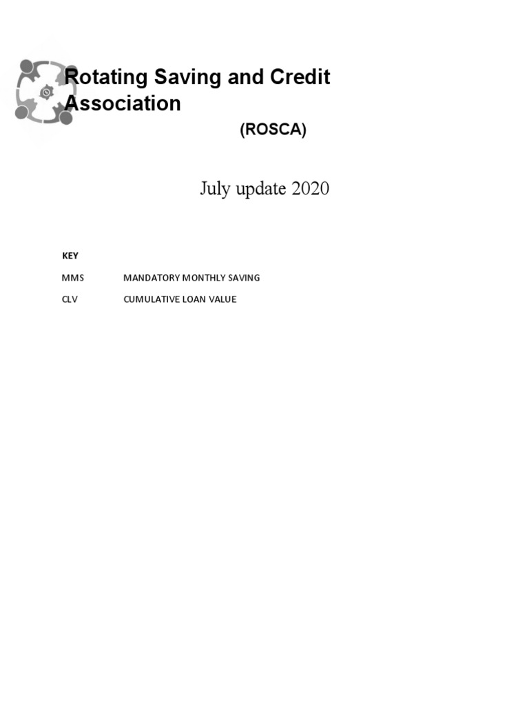 Rotating Saving and Credit Association: July Update 2020 | PDF