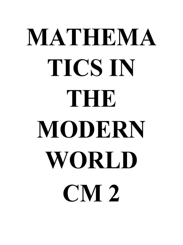 Mathematics in The Modern World | PDF | Shape | Rotation