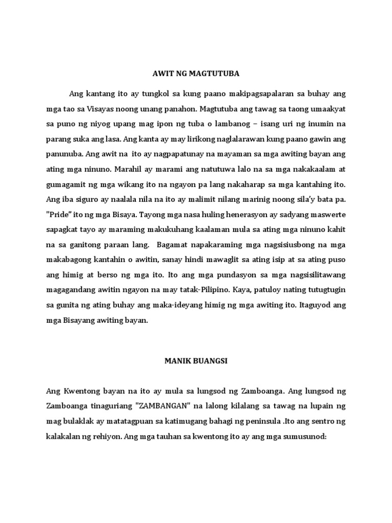 Panitikan Finals | PDF