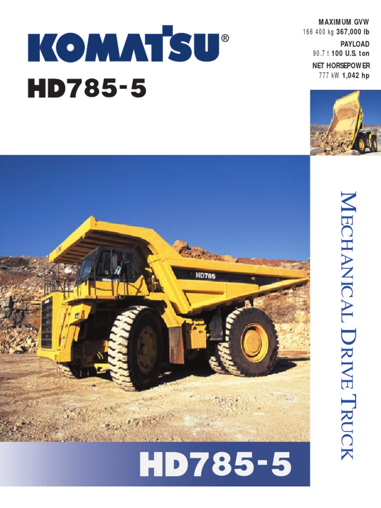 HD785-5 Sales Brochure Aess529-01 (2001) | PDF | Tire | Horsepower