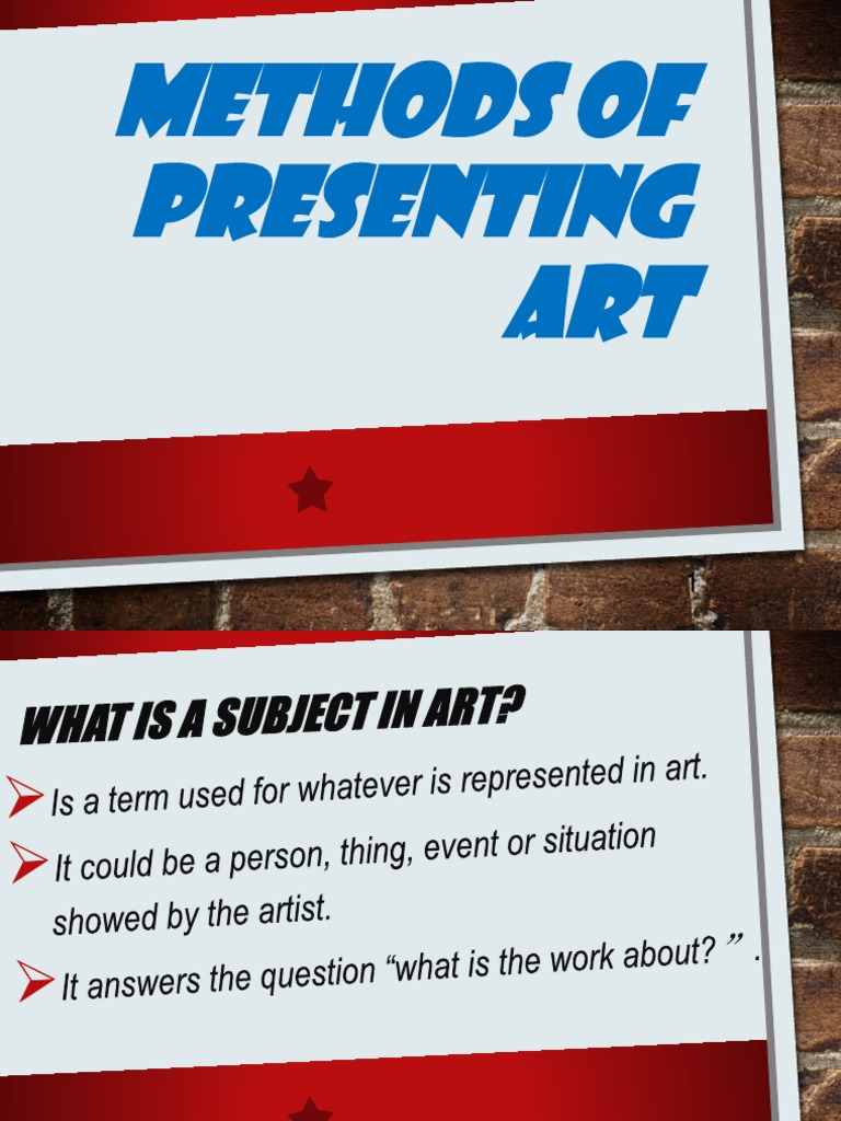 Lesson 1 E.2 Methods of Presenting Art PDF | PDF | Surrealism | Paintings