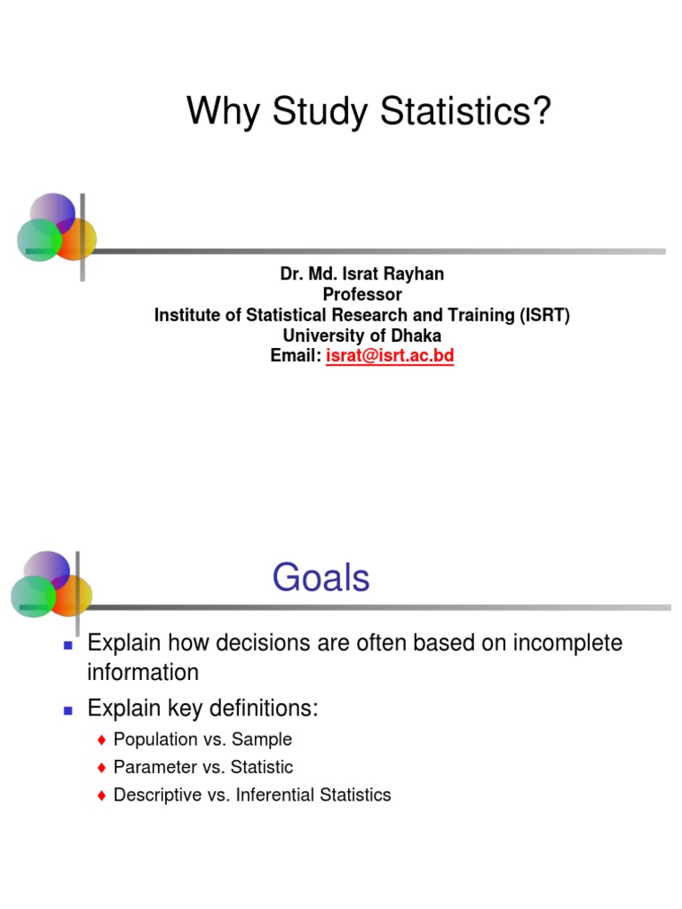 Why Study Statistics? | PDF
