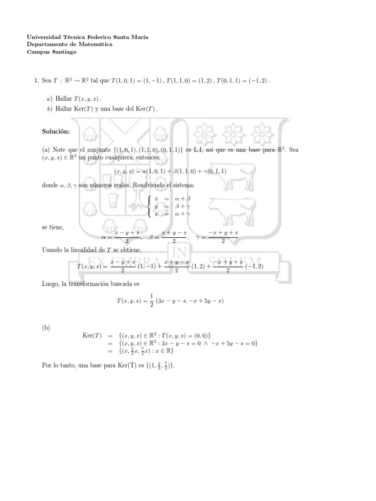 Transformaciones Lineales y Bases | PDF | Mapa lineal | Funciones y mapeos