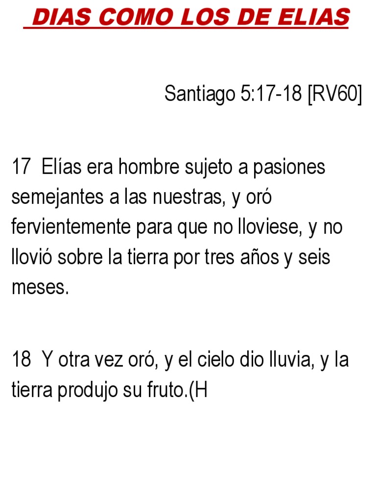 Como Los Dias de Elias | PDF | Elijah | Libros de reyes