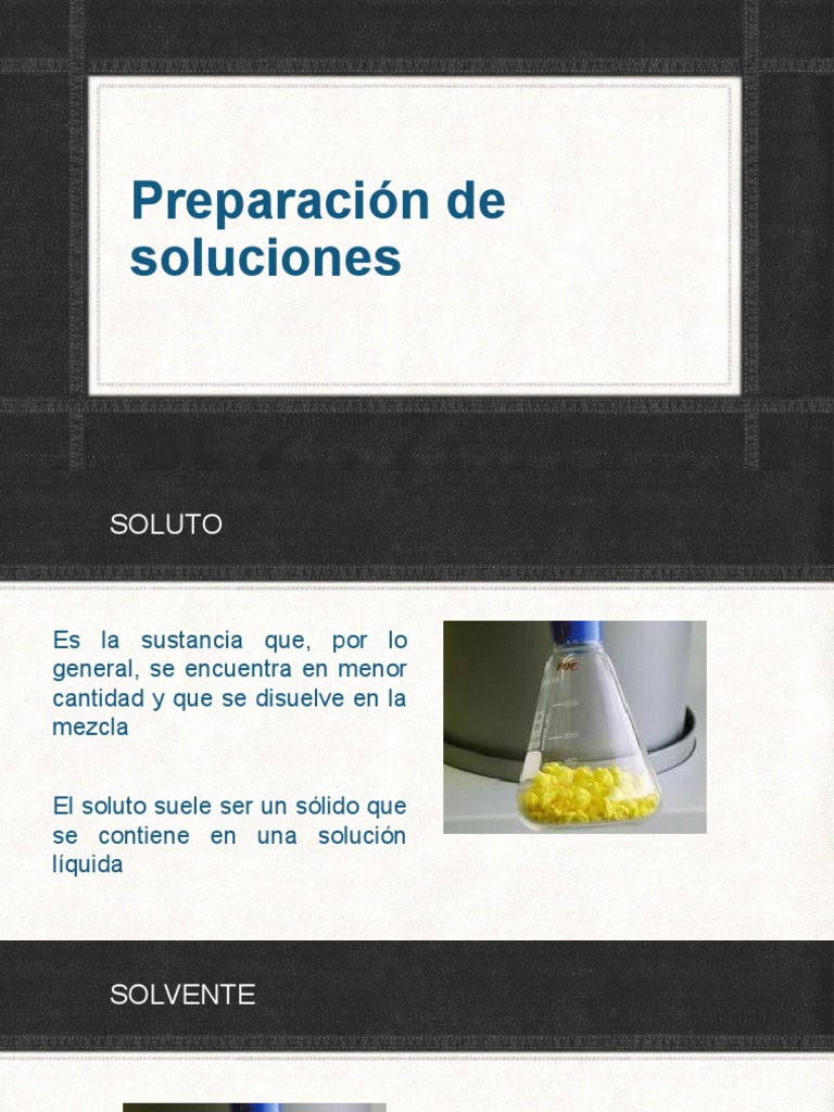 Preparación y cálculo de concentraciones de disoluciones químicas | PDF | Concentración | Química